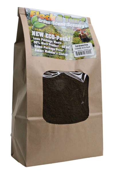Scenic Express EX845E Flock & Turf Ground Cover, Soil Brown Fine 48 oz ...