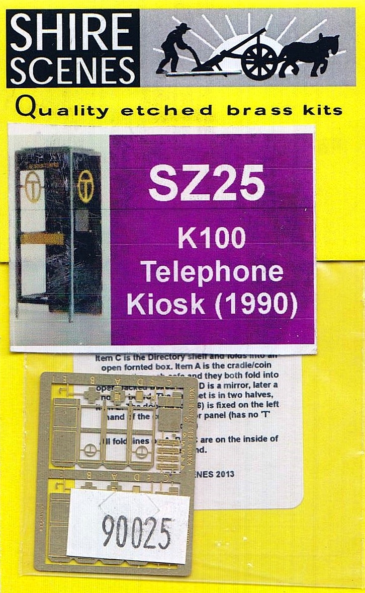 N Scale Architect Z 90025 Shire Scenes (SZ25) Telephone Kiosk Kit (1990 ...
