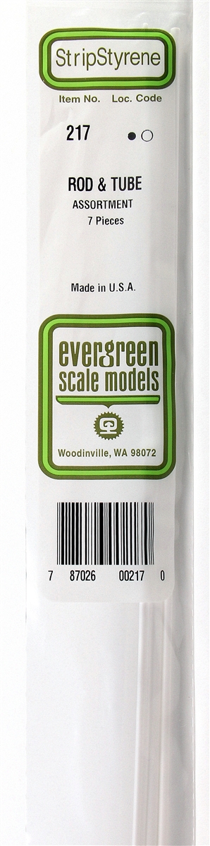 Evergreen Scale Models 217 Rod and Tube Assortment - Trainstoys