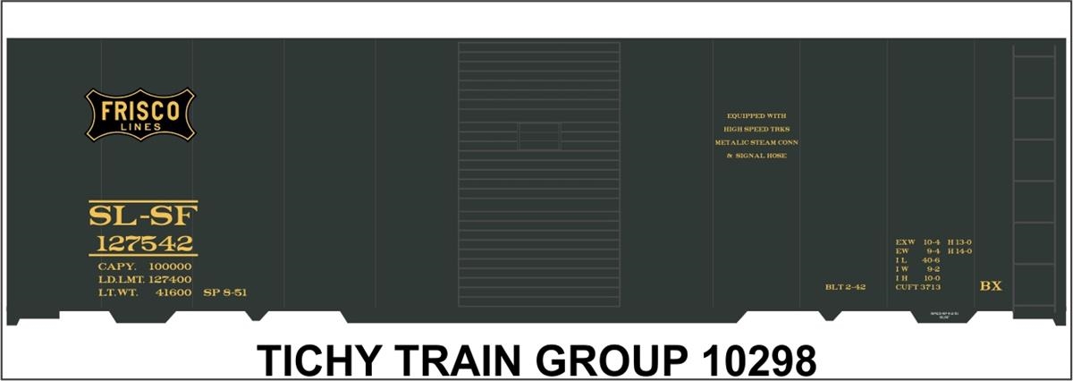 Tichy Train Group HO 10298 SL-SF 40' Steel Boxcar Decal Set - Trainstoys