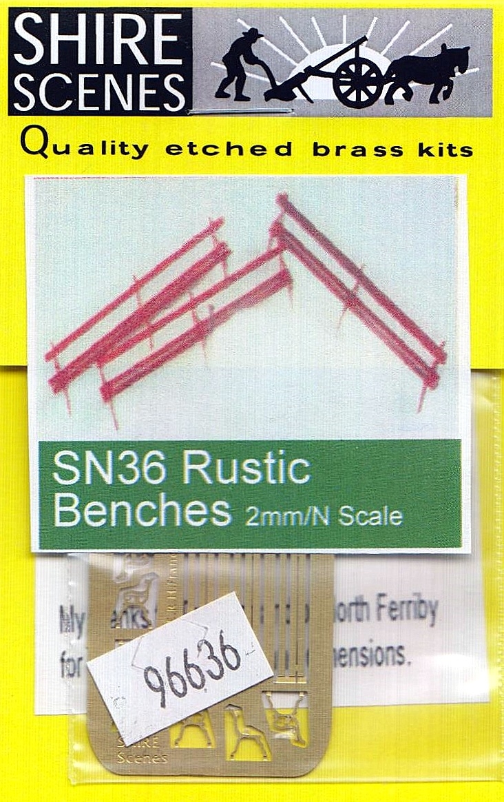 N Scale Architect N 96636 Shire Scenes (SN36) Rustic Benches Kits ...