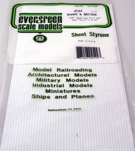 Evergreen Scale Models 4544 Board and Batten .125" Spacing - Trainstoys